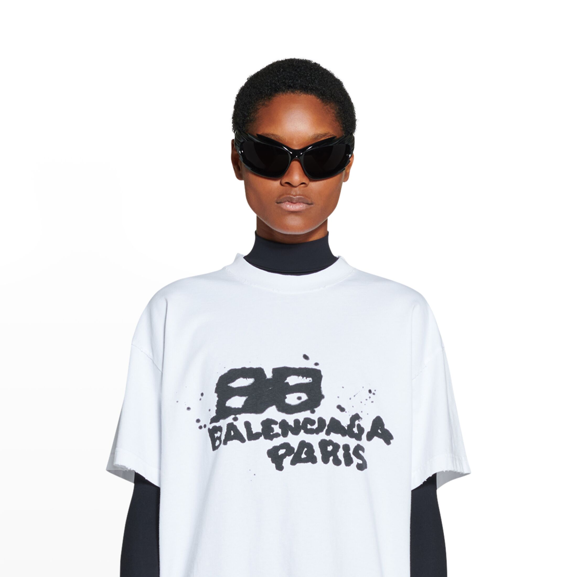 HAND-DRAWN BB ICON中号版型T恤 | Balenciaga